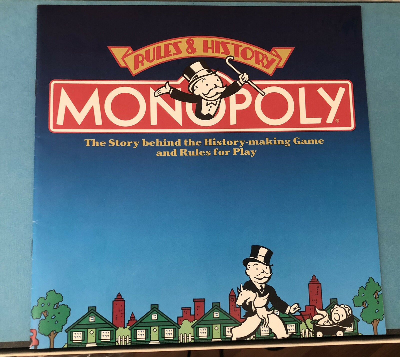 Vintage Monopoly 1984 Deluxe Anniversary Ed. Board Game w/ Gold Tokens